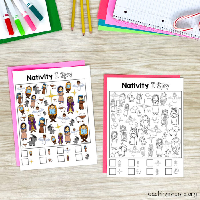 Christmas I Spy Printables - Teaching Mama