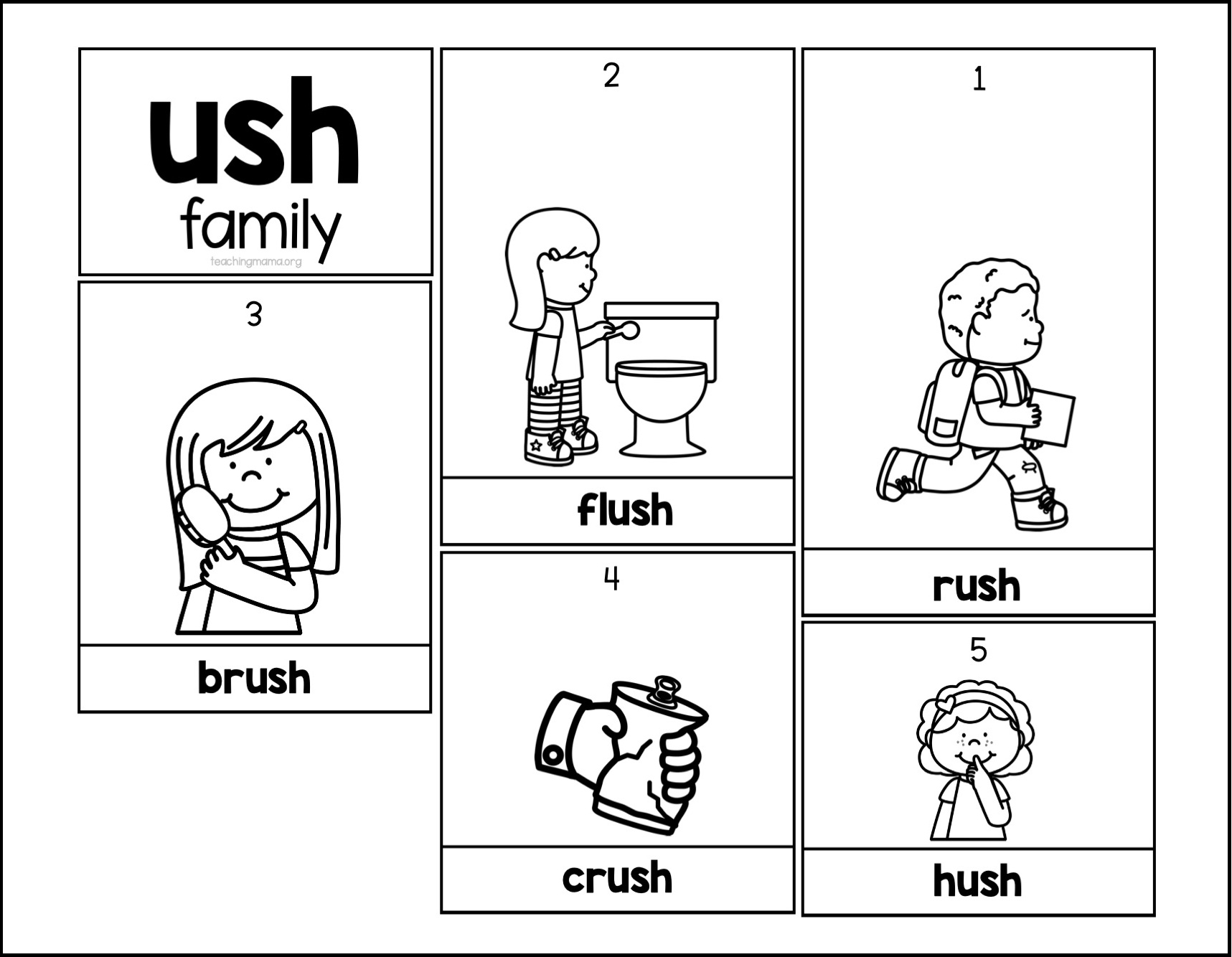 Short U Word Family Flip Books - Teaching Mama