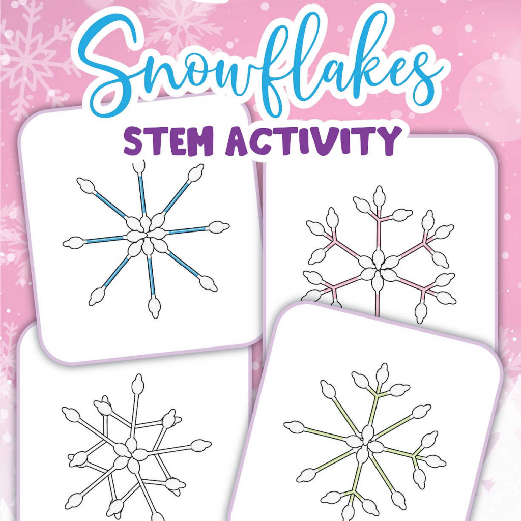 Snowflakes with Toothpicks and Marshmallows - Teaching Mama