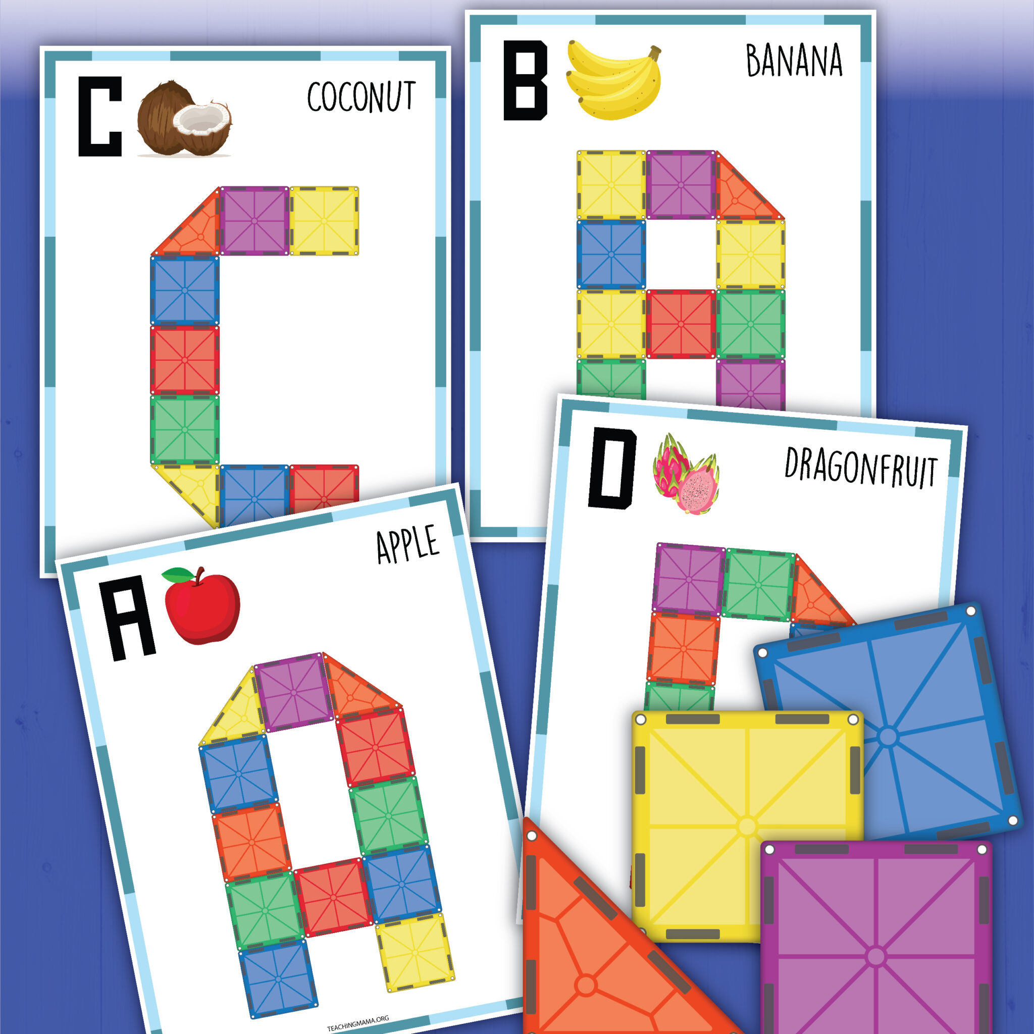 Magna Tile Number Cards - Teaching Mama