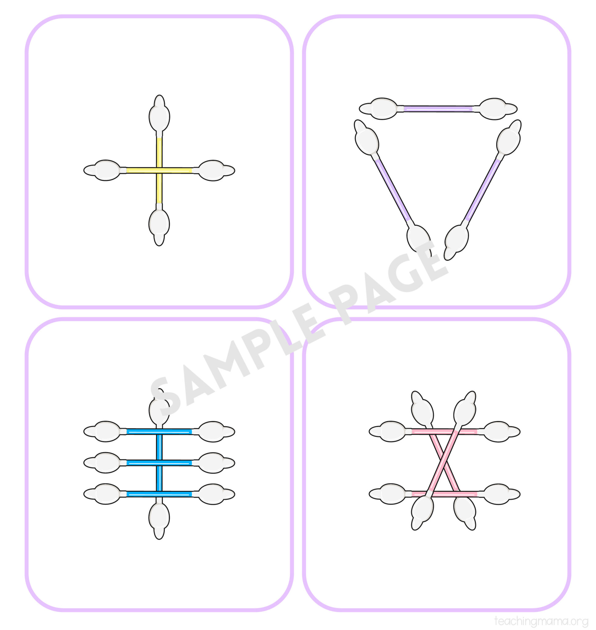 Q-Tip Snowflakes - STEM Activity - Teaching Mama