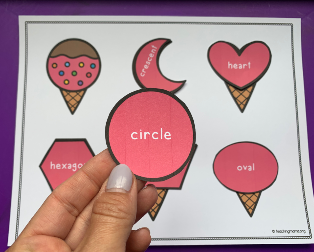 Ice Cream Shapes Activity - Teaching Mama