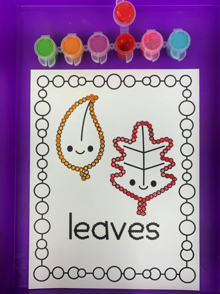 Fall Q-Tip Painting Printables - Teaching Mama