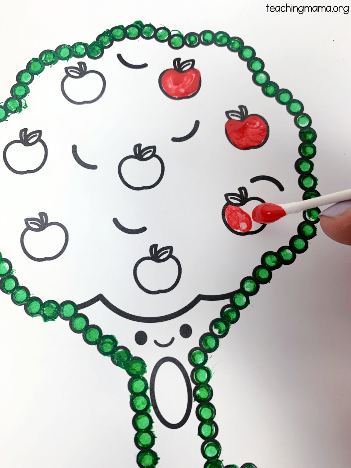 Fall Q-Tip Painting Printables - Teaching Mama