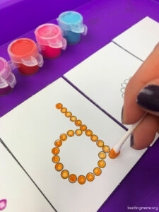 Name Practice Q-tip Painting - Teaching Mama