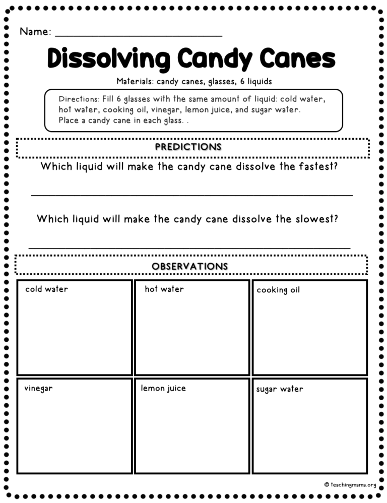 5 Candy Cane Experiments - Teaching Mama