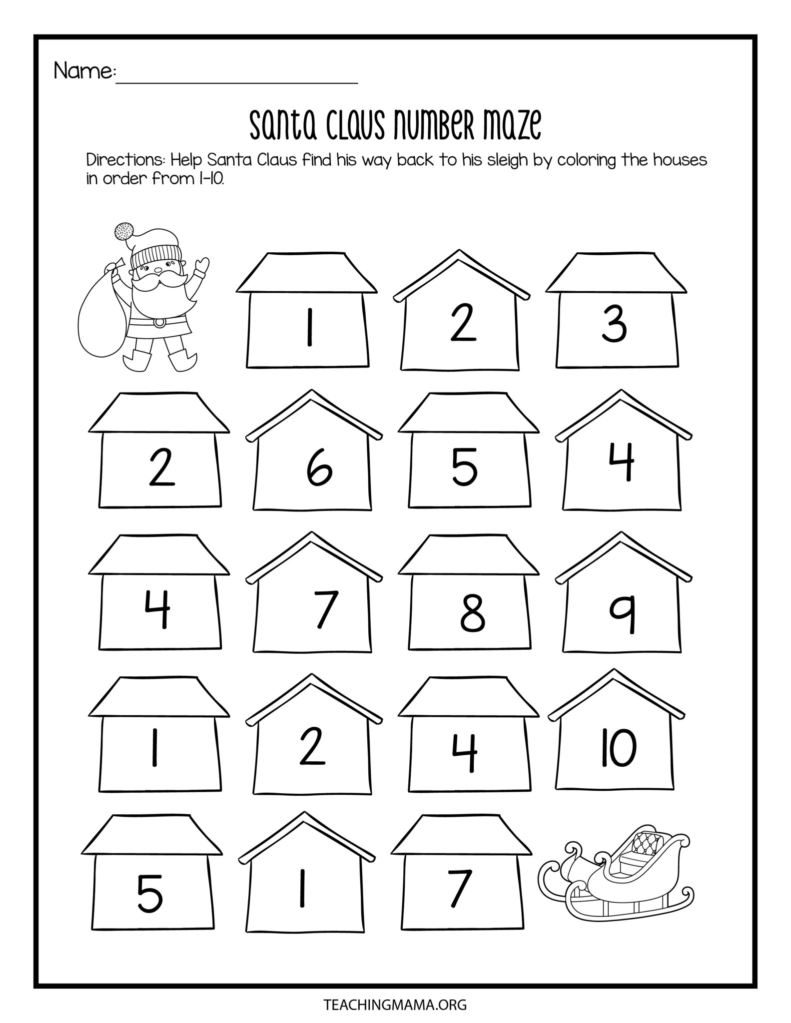 Christmas Printables for Preschoolers - Teaching Mama