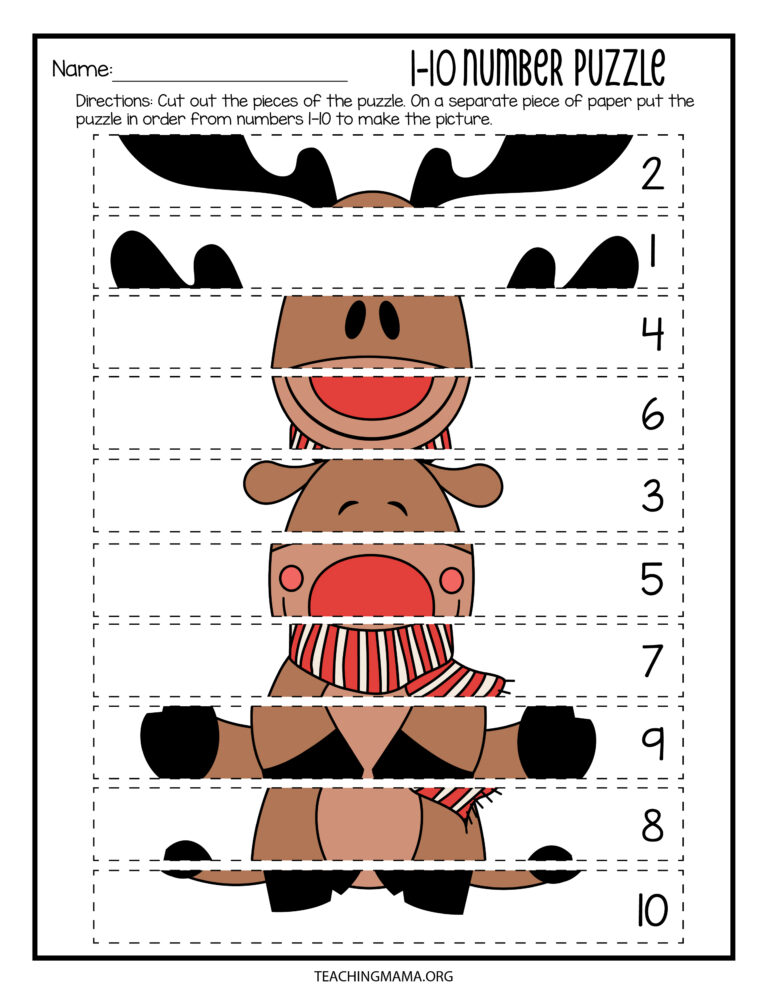 Christmas Printables for Preschoolers - Teaching Mama