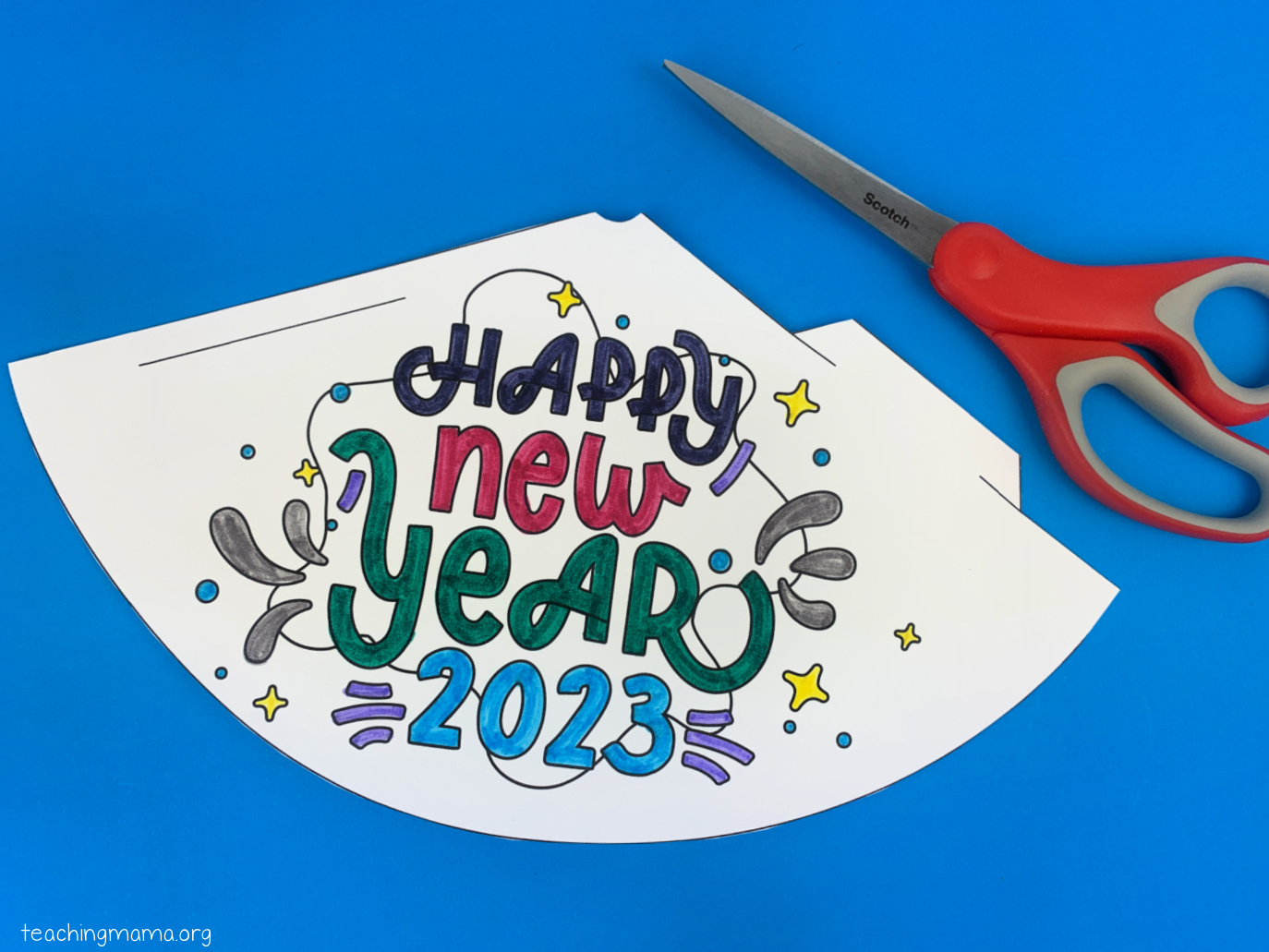 New Year Printable Hats - Teaching Mama