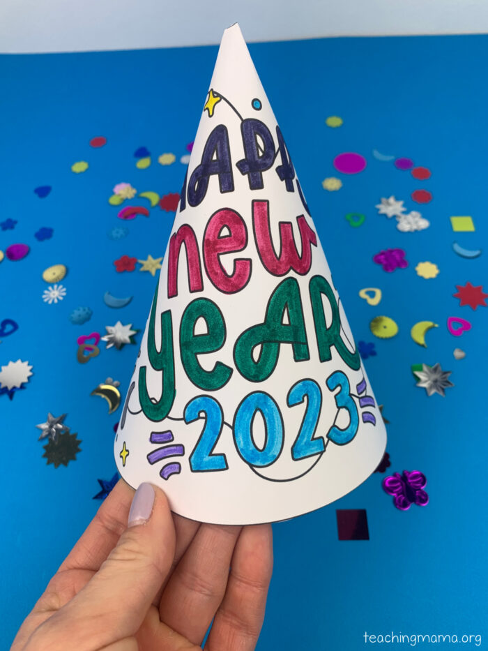 New Year Printable Hats - Teaching Mama
