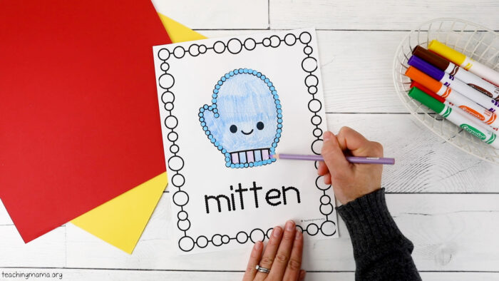 Winter Q-Tip Painting Printables - Teaching Mama