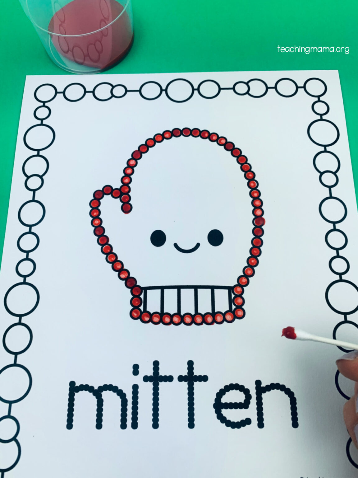 Winter Q-Tip Painting Printables - Teaching Mama