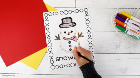 Winter Q-Tip Painting Printables - Teaching Mama