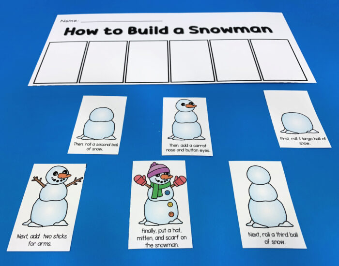 Building a Snowman Sequencing Printable - Teaching Mama