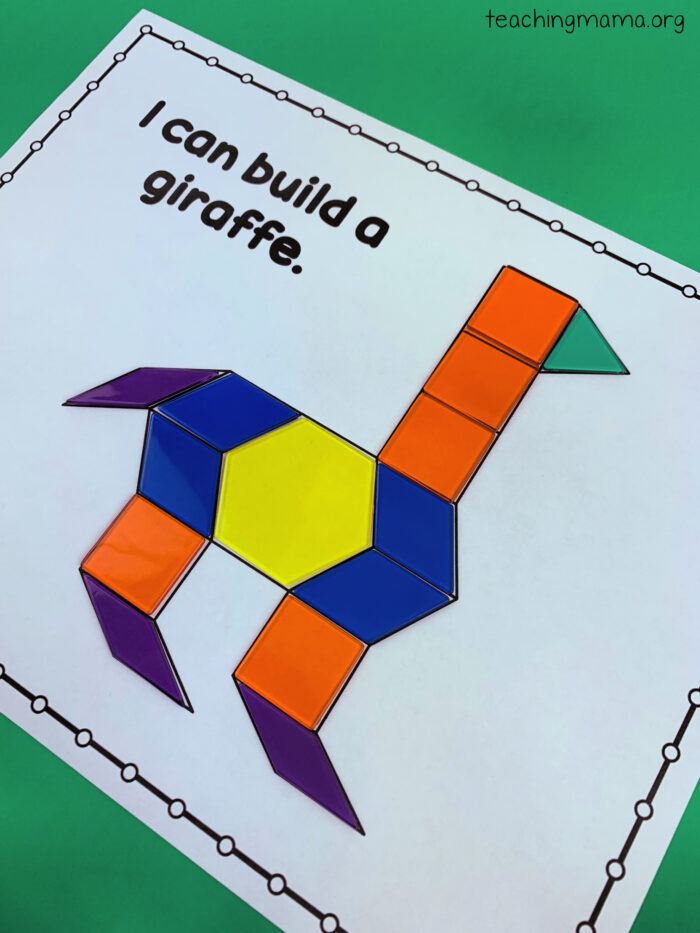 Pattern Block Animal Printables - Teaching Mama