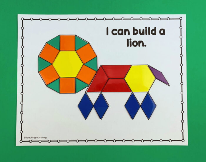 Pattern Block Animal Printables - Teaching Mama