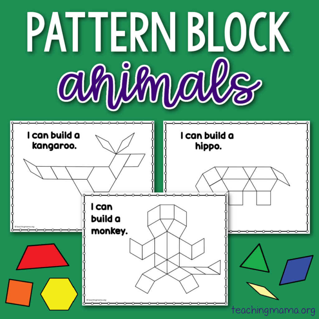 Pattern Block Animal Printables - Teaching Mama
