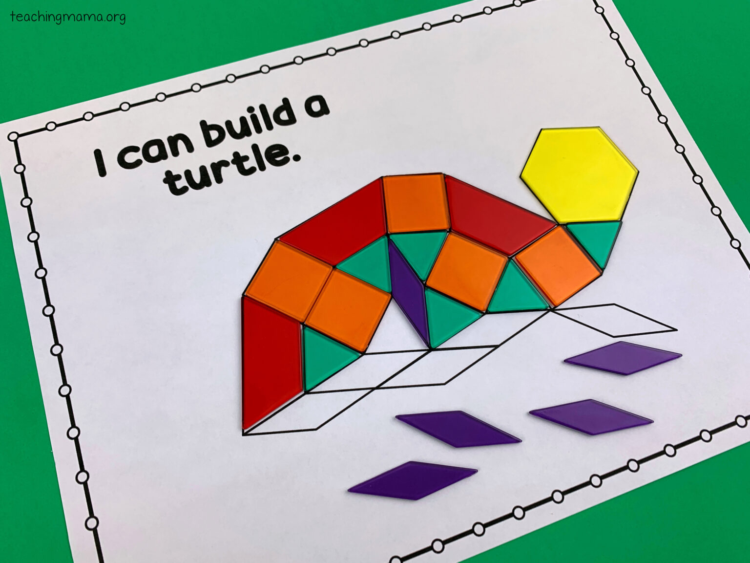 Pattern Block Animal Printables - Teaching Mama