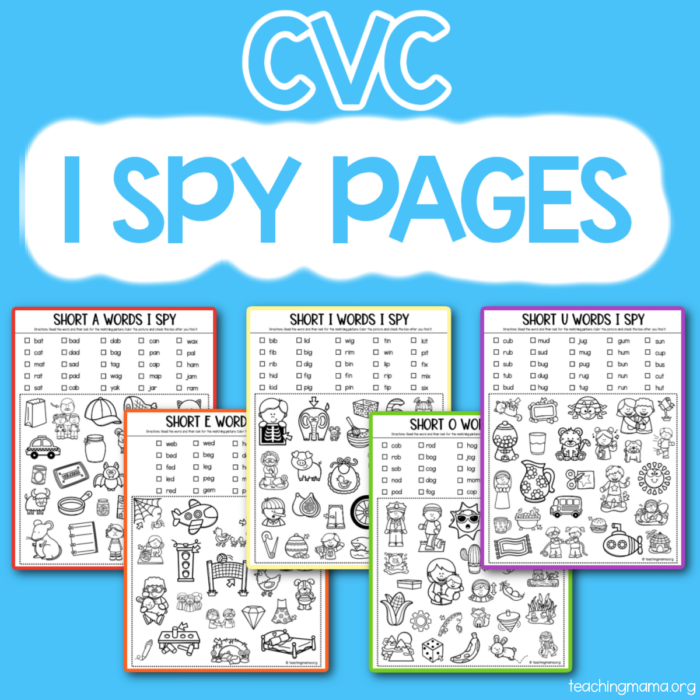 CVC Fluency Strips - Teaching Mama
