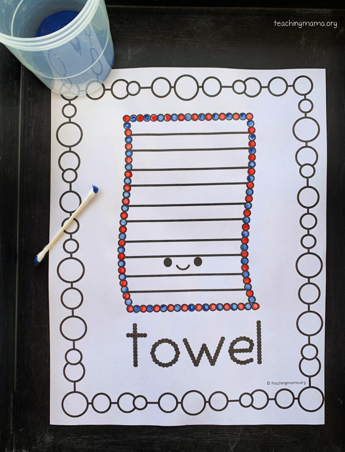 Summer Q-Tip Painting Printables - Teaching Mama