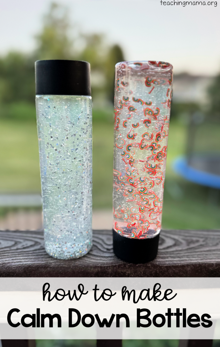 Calm Down Sensory Bottles - Teaching Mama