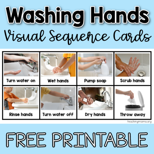 Washing Hands Visual Sequence Cards - Teaching Mama Washing Hands Visual Sequence Cards - Teaching Mama
