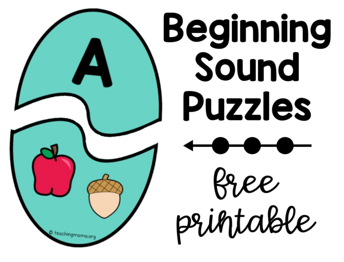 Easter Egg Beginning Sound Puzzles - Teaching Mama