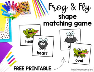 Frog and Fly Shape Matching Game - Teaching Mama