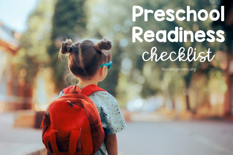 Preschool Readiness Checklist - Teaching Mama