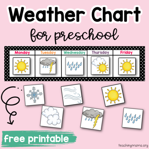 Weather Printables for Circle Time - Teaching Mama