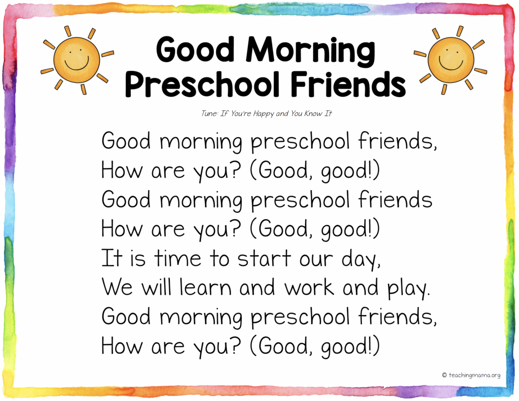 Circle Time Songs - Teaching Mama