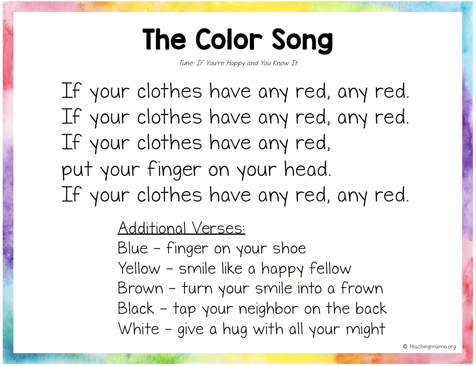 Circle Time Songs - Teaching Mama