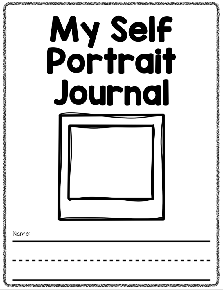 Monthly Self Portrait Journal - Free Printable - Teaching Mama