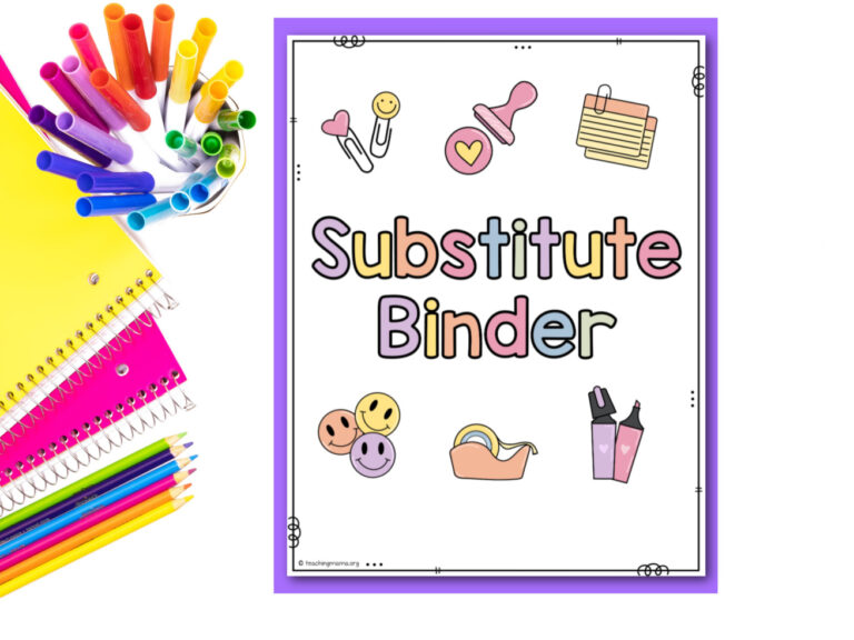 Creating the Ultimate Substitute Binder - Teaching Mama