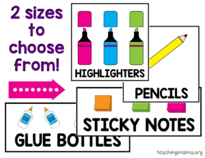 Printable Classroom Supply Labels - Teaching Mama