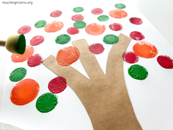 Fall Tree Painting Activity - Teaching Mama