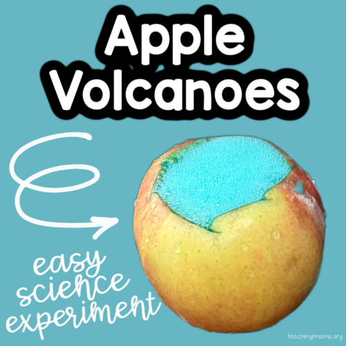 Apple Volcanoes - Easy Science Experiment - Teaching Mama