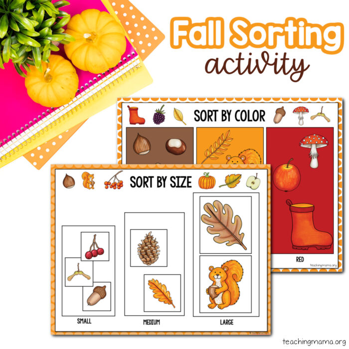 Fall Sorting Activity - Free Printable - Teaching Mama