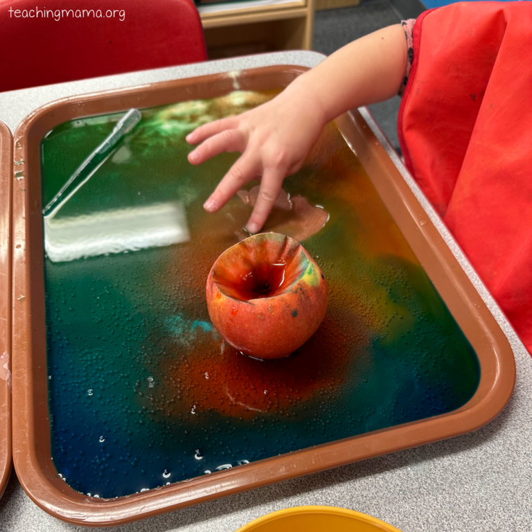 Apple Volcanoes - Easy Science Experiment - Teaching Mama