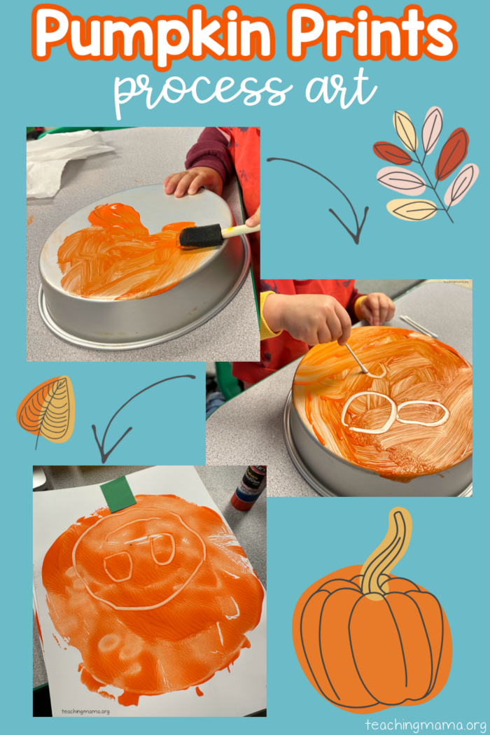 Pumpkin Prints Process Art Activity - Teaching Mama
