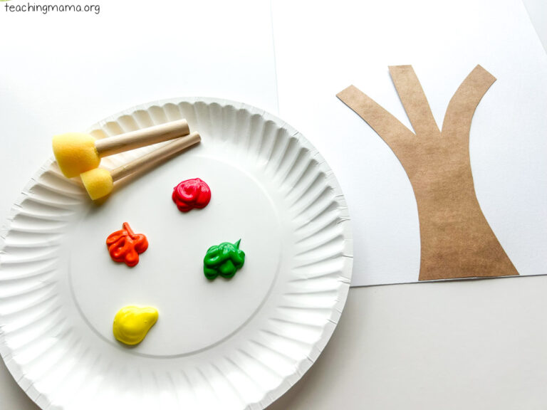 Fall Tree Painting Activity - Teaching Mama