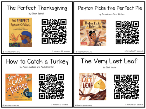 November Listening Centers with QR Codes - Teaching Mama