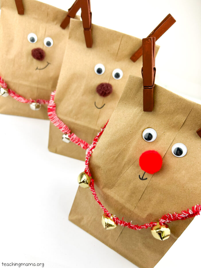 Reindeer Paper Bag Craft - Teaching Mama