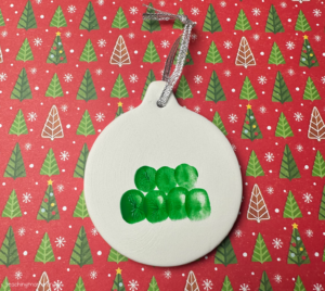 Fingerprint Christmas Tree Ornament - Teaching Mama