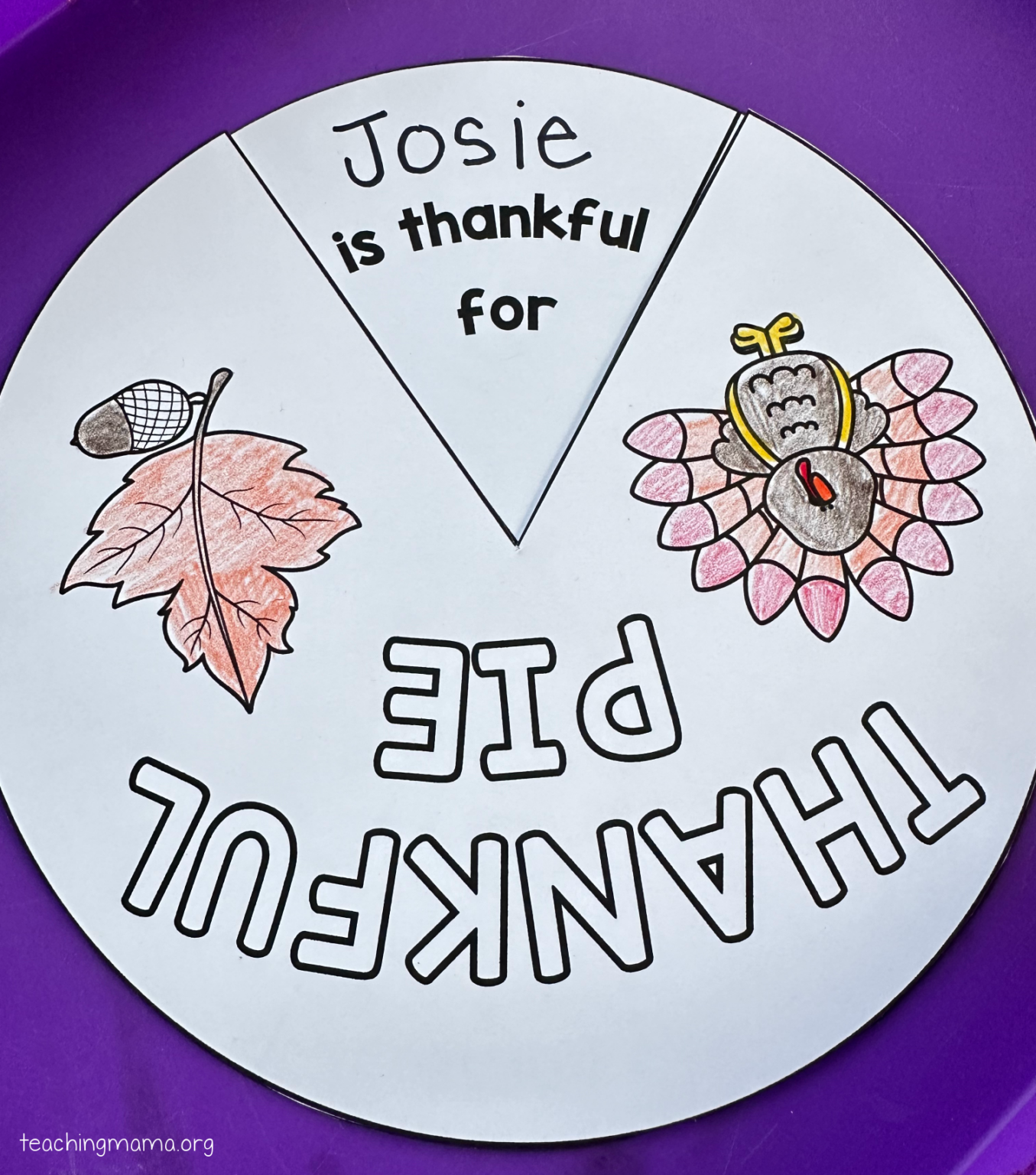 Thankful Pie - Teaching Mama