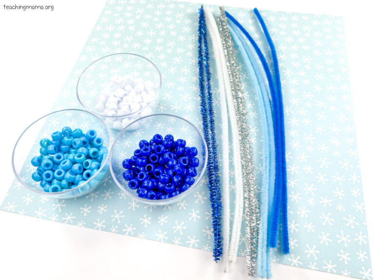 Pipe Cleaner Icicles for Fine Motor Fun - Teaching Mama