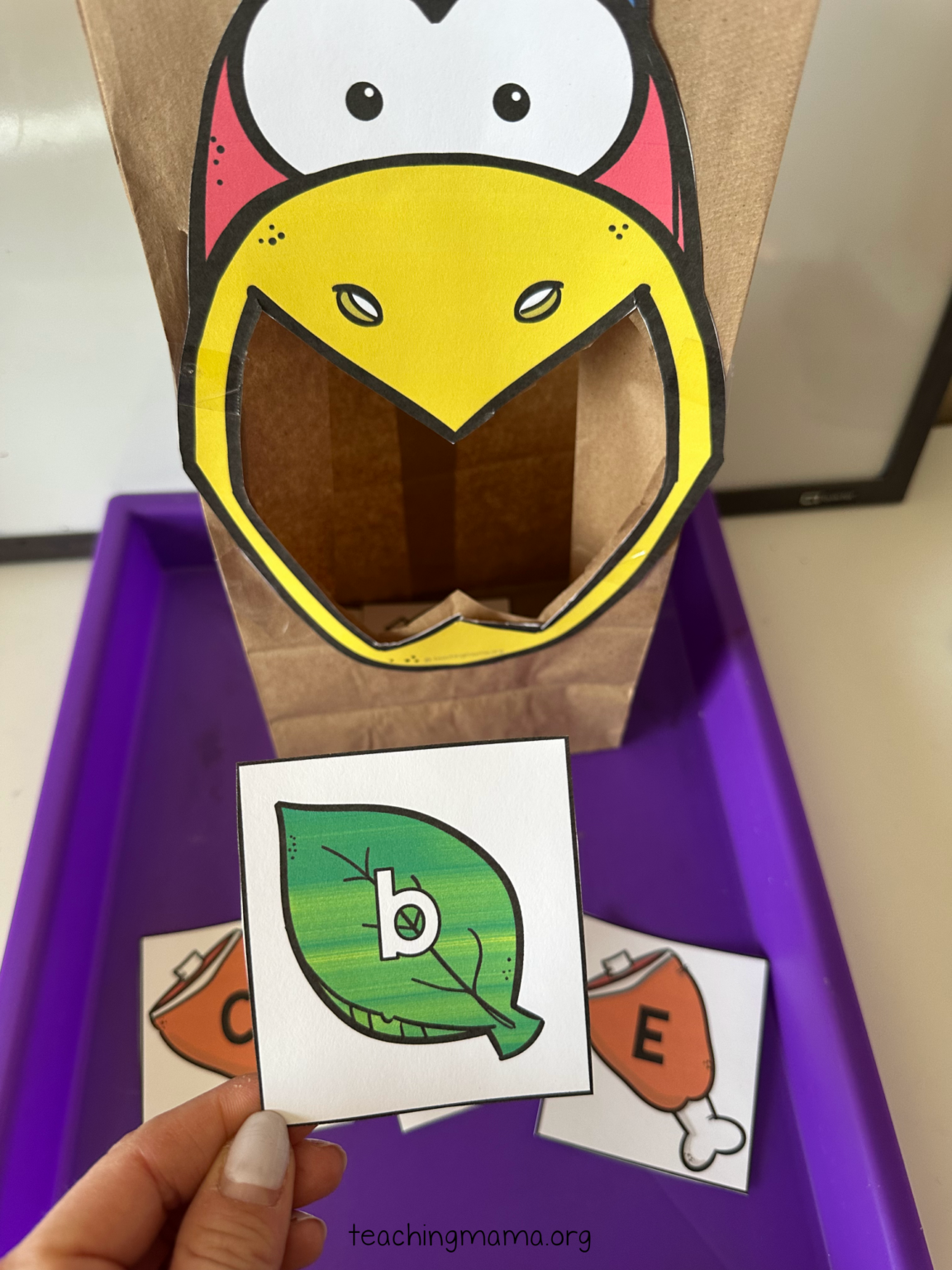 Feed the Dinosaur Alphabet Letters - Teaching Mama