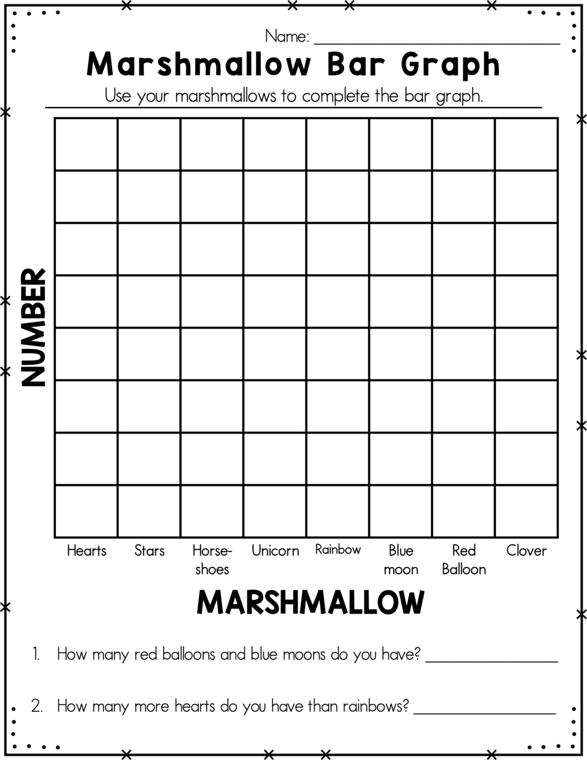 Marshmallow Graphing Printable - Teaching Mama