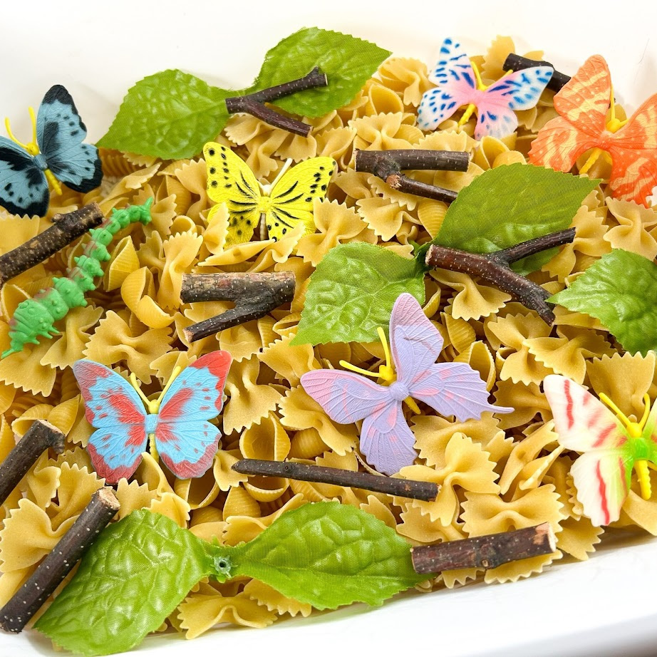 Butterfly Life Cycle Sensory Bin - Teaching Mama