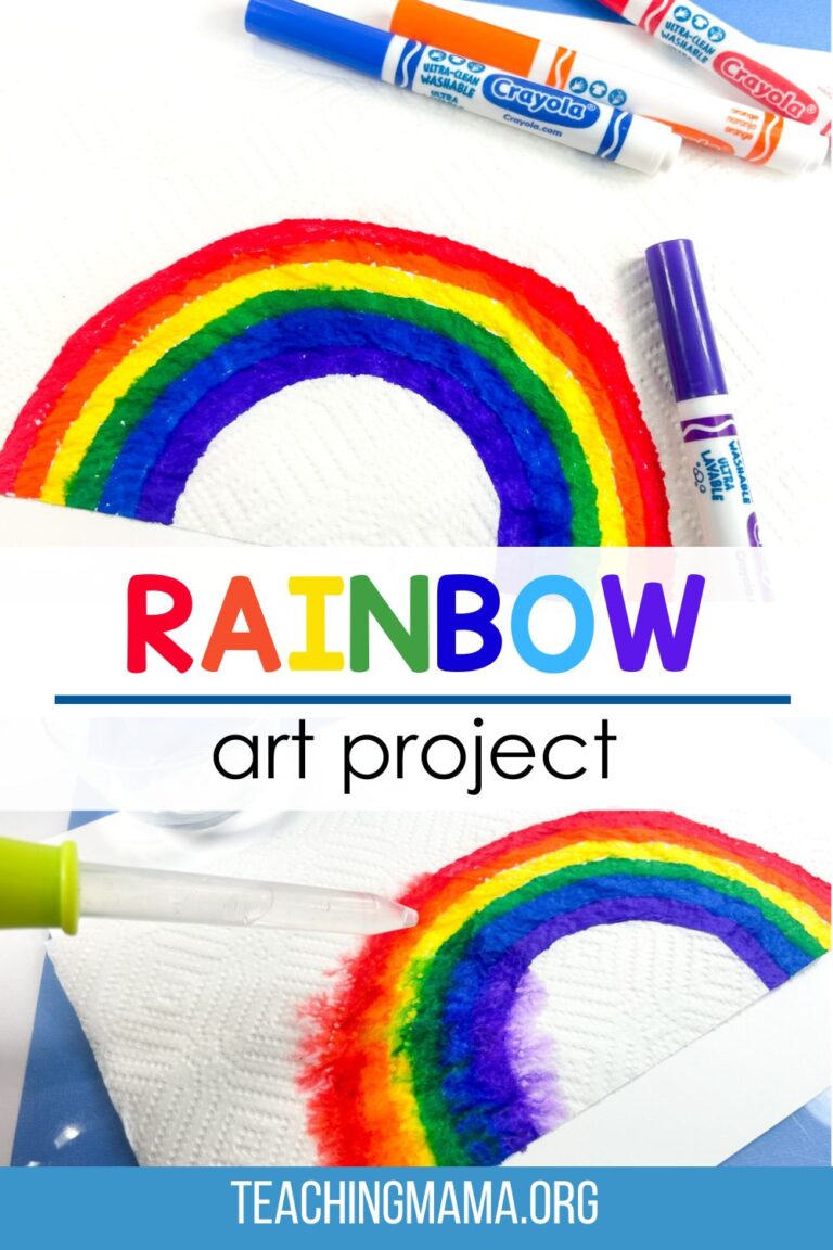 Rainbow Prints Art Project - Teaching Mama